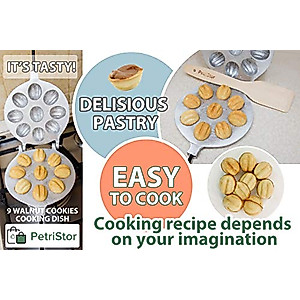 Walnut Cookie Mold (Oreshek) Maker 9 Halves Nuts Big Oreshki Russian Soviet Cookies Pastry