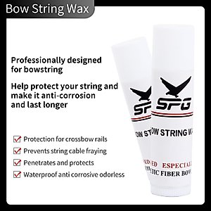 FENJANER Archery 6Pcs Bow String Wax, Protective Bowstring Waterproof Rail Lube for Crossbow Recurve Compound Bow Maintenance, Reduce Bowstring Friction and Prevent Fraying Accessories