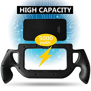 TERIOS Switch Controller Grip Compatible with Nintendo Switch 7.0'' OLED, Fast Charging 5000mAh Portable Rechargeable Backup Battery with Charger Station Console Ergonomic Design