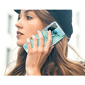 luolnh Galaxy S20 FE Case,Samsung Galaxy S20 FE Marble Case,Brilliant Cute Design Shockproof Flexible Soft Silicone Rubber TPU Bumper Cover Skin Phone Case for Samsung S20 FE -Abstract Mint