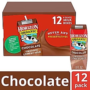 Horizon Organic Shelf-Stable 1% Low Fat milk Boxes, Chocolate, 12 Count(Pack of 1)
