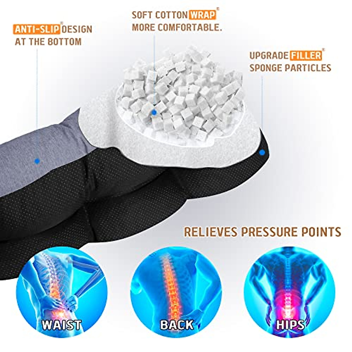 Detiblue Non Slip Tufted Bench Cushion - Soft Corduroy, Indoor Outdoor Patio, Piano Bench Sofa Cushions, Entryway Storage, Bay Window, High-Density Memory Foam, 48x16x4 inch, Grey