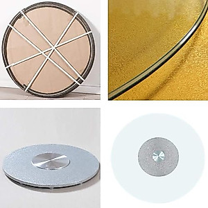 Round Swivel Tray Turntable, Clear Round Tempered Glass Rotating Lazy Susan for Dinner Table, for Hotel Kitchen Tabletop Service Plate, Decorative Glass Furniture ( Color : Clear , Size : 110cm (43inc