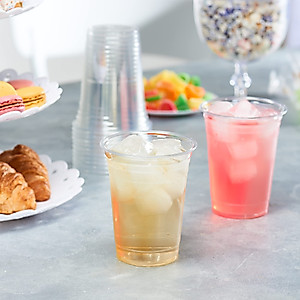 Comfy Package [100 Pack - 16 oz.] Crystal Clear PET Plastic Cups