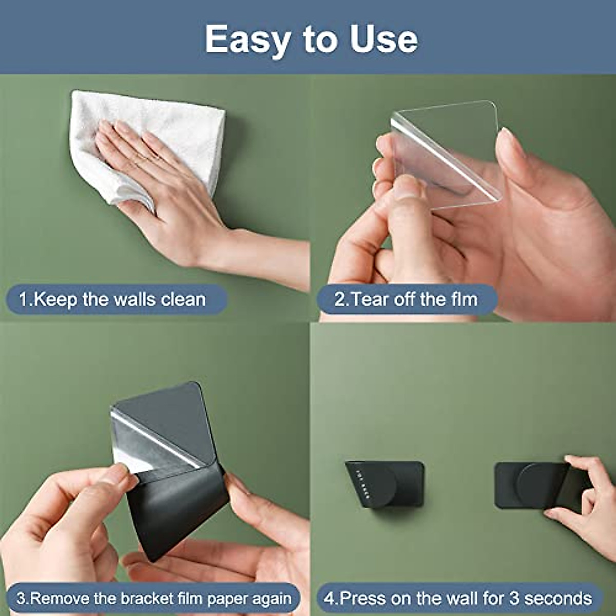 Jebmeray Pot Lid Holder, Wall Mount Pot Lid Organizer, Adjustable Wall Mount Pot Lid Rack, Pan Organizer for Kitchen,Save More Space and Freely Adjustable Size(4PCS)