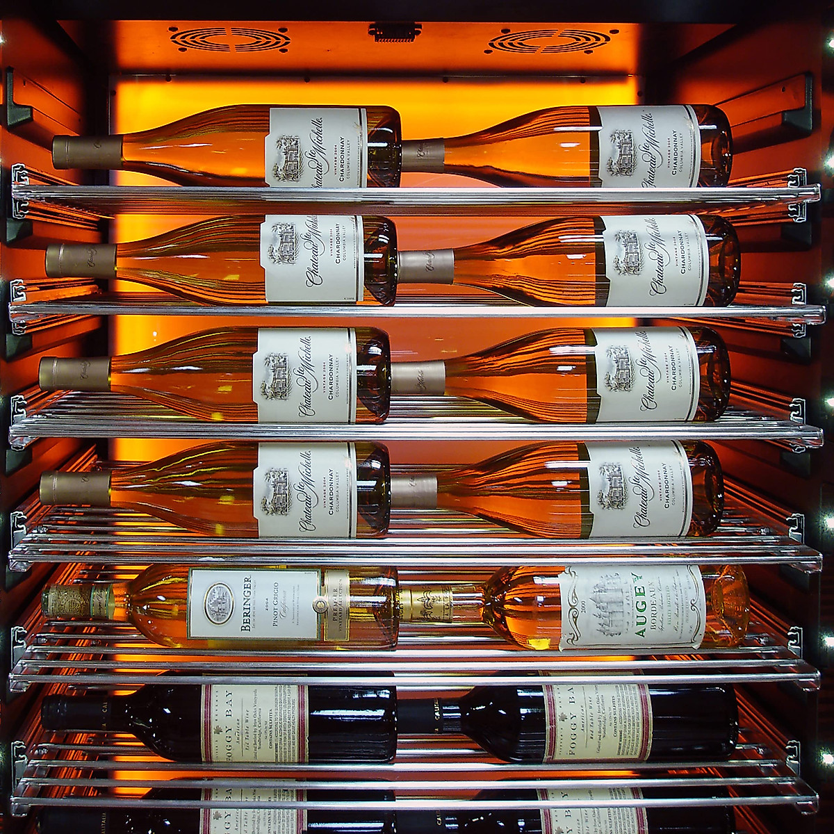 Vinotemp EL-300COMM Cellar Cooler Refrigerator, Built-in or Freestanding Wine Fridge with Touchscreen Temperature Control Glass Door and Safety Lock, 188 Bottle, Black