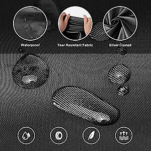 Bicherub Outdoor Cushion Storage Bag 420D Oxford Waterproof Extra Large Outdoor Cushion Storage Bag with Zipper for Outdoor Cushions, 2 Pack