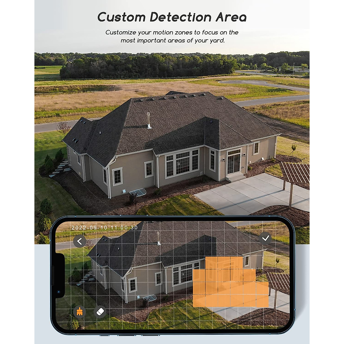 Security Camera Outdoor, 360° PTZ Security Cameras Wireless Outdoor Solar Powered, 2.4G Wireless WiFi Cameras for Home Security, 2K Night Vision, PIR Detection, 2 Way Audio,IP66,SD/Cloud Storage