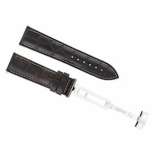 Ewatchparts 20MM LEATHER WATCH BAND STRAP FOR IWC PORTUGUESE DEPLOYMENT CLASP DARK BROWN WS