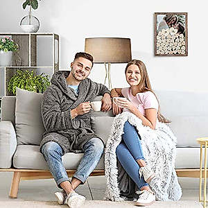 GLM Wedding Guest Book Alternative with Sign, 85 Hearts and 2 Large Hearts, Guest Book Alternatives, Alternative Guest Book Wedding Reception, Guest Sign in Wedding Decorations for Reception (Brown)