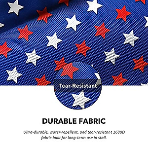 Harrison Howard Horses Stall Guard with Adjustable Straps and Sturdy Spring Hooks Included Aisle Guard for Horses-Longing Stars