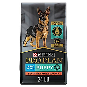 Purina Pro Plan Sensitive Skin and Stomach Large Breed Puppy Food with Probiotics, Salmon & Rice Formula - 24 lb. Bag
