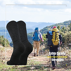 SOX TOWN Unisex Cushioned Crew Training Athletic Socks Men & Women with Combed Cotton Moisture Wicking Breathable Performance(BlackGrey M)