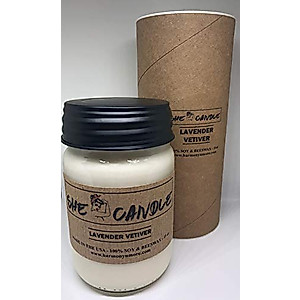Best She Candle - Modern Farmhouse 100% Soy & Beeswax - Stress Relief Gift - Aromatherapy - 11 Oz - Handmade in The USA - Lavender Vetiver Scent