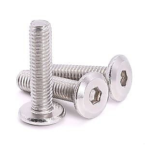 M8-1.25 x 25mm (20 pcs) Hexagon Socket Head Cap Screws, Furniture Screws, Connecting Bolts, 304 Stainless Steel 18/8, Full Thread, Bright Finish, Metric Standard