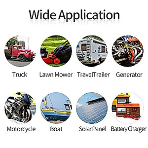 ELFCULB 5FT 10AWG SAE Power Socket Sidewall Port to O Ring Connecters Extension Cord Cable with 10A 15A 20A 25A 30A Fuse Compatible with Solar Generator Battery Charger,for Solar Accessories