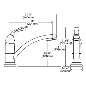 Elkay Everyday LK1500CR Single Hole Deck Mount Kitchen Faucet with Lever Handle, Chrome