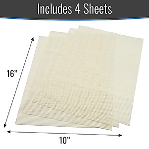 Handy Gourmet Non-Adhesive Cabinet, Drawer & Shelf Liners, Protects and Styles, Simple Installation, (4) Pre-Cut Sheets 10″ x 16″, Ribbed Texture, Beige