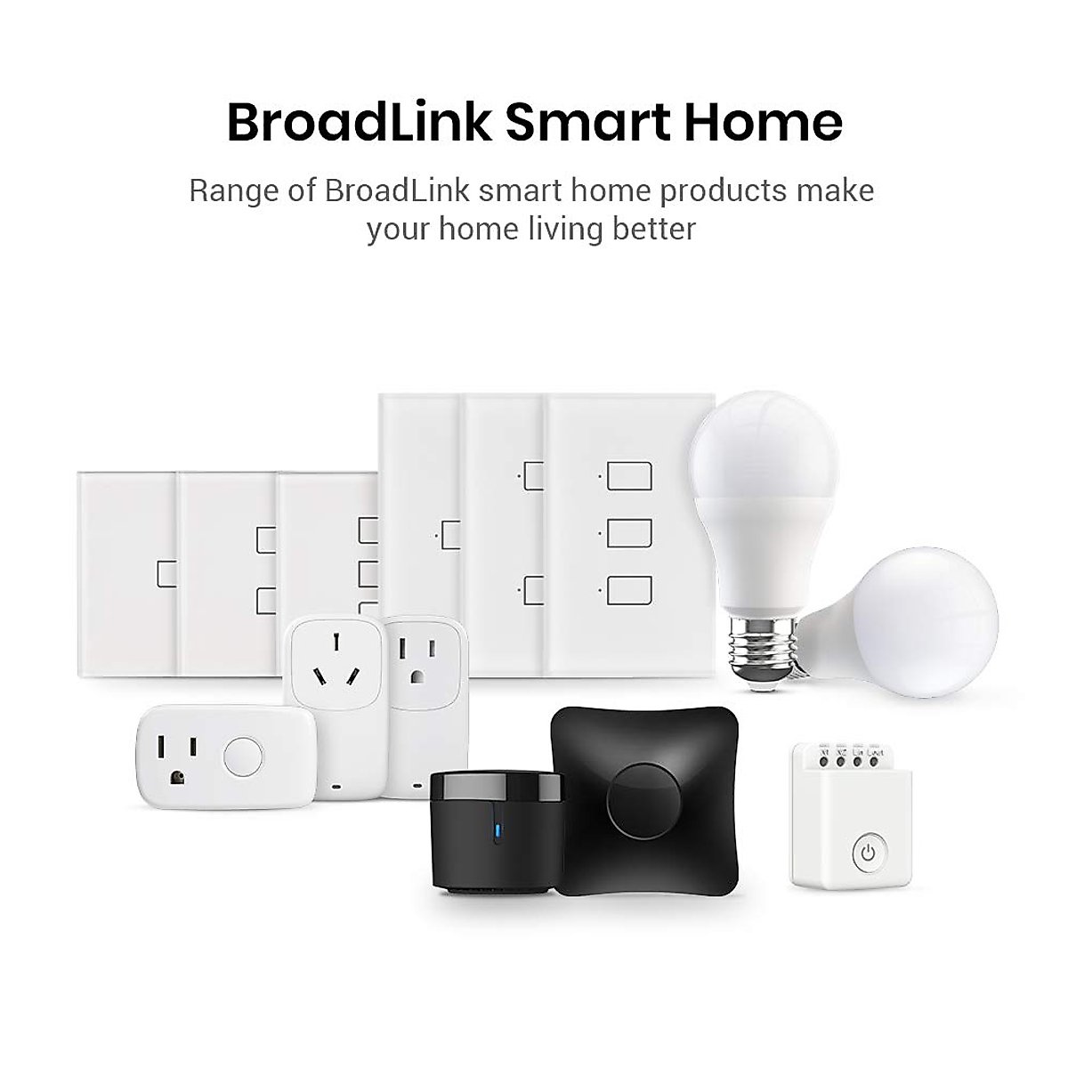 Broadlink Smart Bulb, 10W RGB Dimmable Wi-Fi LED Smart Light Bulbs Color Changing A19 800lm, Works with Alexa, Google Home, Siri and IFTTT, No Hub Required (4-Pack)
