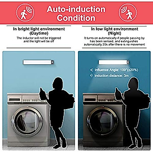 30-LED Motion Sensor Cabinet Light,Under Counter Closet Lighting, Wireless USB Rechargeable Kitchen Night Lights,Battery Powered ,Uniform Light for Wardrobe,Cupboard（Warm Light）-2Pack