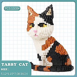 Uvini Adult Building Set, Blocks Pets, Micro Bricks Cat Animal Toy for Kids 10,11, 12, 13, 14, Teens or Adult, 1300 Pieces (1301)