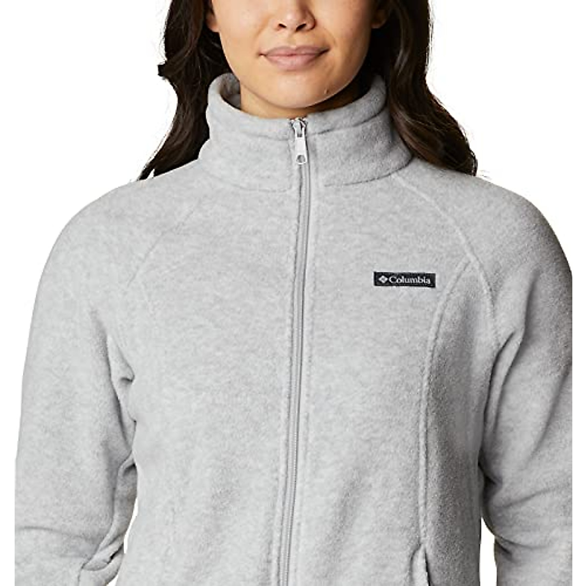 Columbia Women's Benton Springs Full Zip, Cirrus Grey Heather, Large