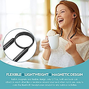 KLOKOL Bluetooth Headphones Neckband 20Hrs Playtime V5.0 Wireless Headset Sport Noise Cancelling Earbuds w/Mic for Gym Running Compatible with iPhone Samsung Android