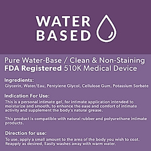 Intimate Rose Velvet Rose Intimate Lubricant Vaginal Moisturizer 8oz - Personal Water Based Lubricant for Women Pleasure & Couples