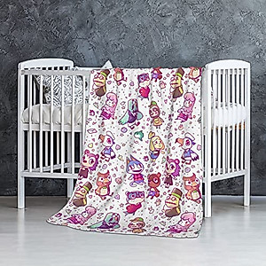 Animal - Cro-ssing Fleece Blanket - All Season 300GSM Lightweight Plush Fuzzy Cozy Soft Flannel Throw Blanket for Bed Sofa Couch Travel Camping 30x50 inches