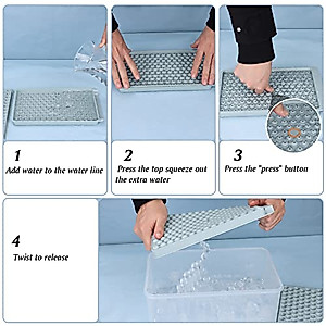 Miaowoof Mini Ice Cube Trays, Easy Release 0.6in Small Ice Maker for Freezer, 160x4 PCS Ice Ball Mold with Bin & Ice Scoop, Tiny Ice Cube Tray Crushed Ice for Chilling Drinks Coffee Juice Cocktail