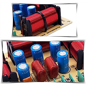 Audio Frequency Divider 2PCS 4 Way Speaker Treble Alto Frequency Divider Home Theater HiFi Stereo Circuit Stereo Audio Crossover Filte-rs