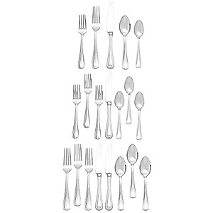 Lenox Vintage Jewel 20-Piece Flatware Set, 3.60 LB, Metallic