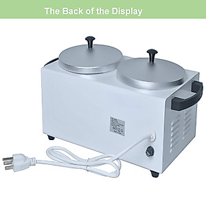 Electric Wax Warmer Machine for Hair Removal Professional Heater Pot Facial Skin Care Depilatory Machine Body Hair SPA Removal Facial Adjustable Temperature Aluminum 100 Removal Wooden Craft Sticks