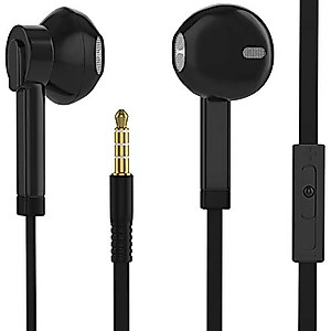 Headphones, Boost+ Premium Stereo Earbuds with Microphone, Volume Control, Tangle Free Corded Headphones with 3.5mm Port for PC's, Laptops, Tablets, Mobile Digital Devices, Audio Players, Pack of 2