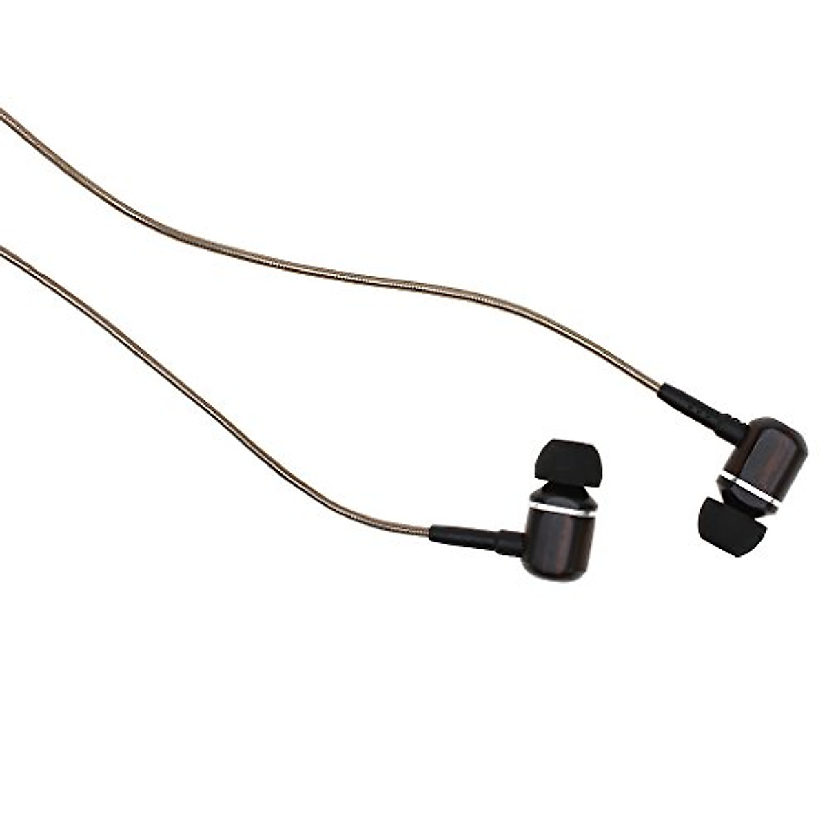 Symphonized MTRX 2.0 Premium Wired Earbuds - Wood In-Ear Headphones with Microphone & Volume Control, Noise Isolation - Corded Ear Buds for Android - Earphones for Computer & Laptop (GunMetal)