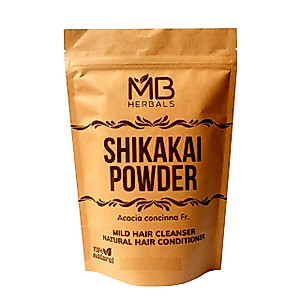 MB Herbals Shikakai Powder 454g | 1 lb | 16 oz | Natural Hair Cleanser & Conditioner | 100% Pure Acacia concinna Fruit Pods Powder from Wildcrafted Shikakai