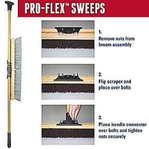 Weiler 44600 Pro-Flex 24" Block Size, Flagged Gray Polystyrene Fill, Sweep, Natural