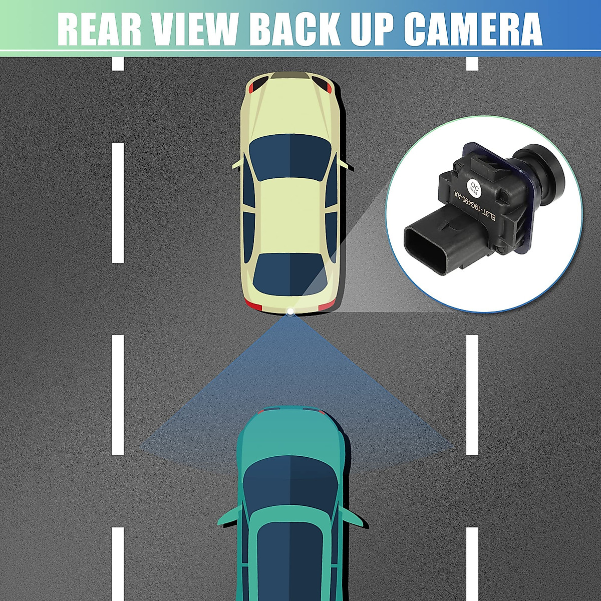 X AUTOHAUX Back Up Camera EL3T-19G490-AA Rear View Park Assist Reverse Camera with Pry Bar for Ford F-150 2011-2014
