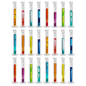 EISCO 24PK Graduated Cylinders, 10mL - Class B Tolerance - Octagonal Base - Polypropylene Plastic - Industrial Quality, Autoclavable
