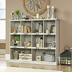 Sauder Barrister Lane Bookcase, L: 53.15" x W: 12.13" x H: 47.52", White Plank finish