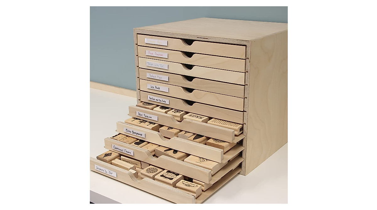 Stamp-n-Storage Drawer Cabinet with 10 Drawers for Craft Storage