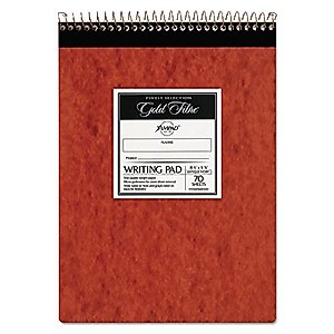 Gold Fibre Retro Pad, Wide Rule, 8-1/2 x 11-3/4, Antique Ivory, 70-Sheets/Pad (20-008R)