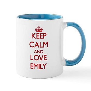 CafePress Keep Calm And Love Emily Mugs Ceramic Coffee Mug, Tea Cup 11 oz