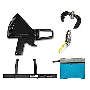 AnthroFlex Basic Anthropometry Kit with Slim Guide Caliper, Cescorf Small Bone Anthropometer, Level 1, (Black/Blue)