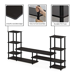 FURINNO Turn-N-Tube Grand Entertainment Center, Espresso/Black