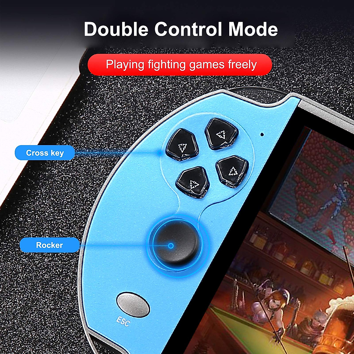 Domary X12 Plus Integrated 7 Inch Video Game Console for 1000 Games 16GB Portable Dual Joystick Game Controller Spupport AV Output TF Card Music E-book