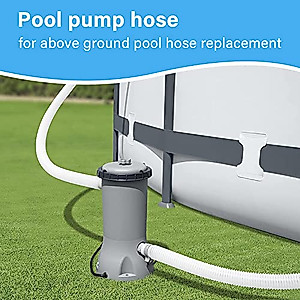 Pool Pump Hose Above ground pool hose, 2 Pack 59"Long 1.25"Diameter Swimming Pool Replacement Hose, Compatible with Pump Model 607, 637, 330 GPH, 530 GPH, and 1000 GPH