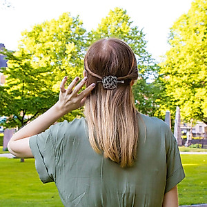 6 Pieces Silver Celtic Hair Slide Hairpins Viking Celtic Hair Clips Knot Stick Vintage Metal Barrette Pin Retro Accessories for Women