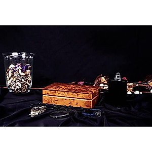 BAZAARDI Hand Carved Wooden Multipurpose Keepsake Jewelry Decorative Art Box Storage Organizer (Large wood Box,Antique) (LARGE)