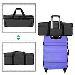 LUXJA Double-layer Carrying Case Compatible with Cricut Die-Cut Machine, 2 Layers Bag Compatible with Cricut Explore Air (Air 2) and Maker (Patent Design), Black
